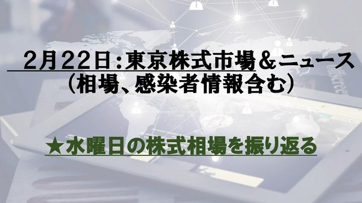 💁🏻‍♂️2月22日東京株式市場を振り返り&ニュース（感染者 ... | なみ3 | PostPrime