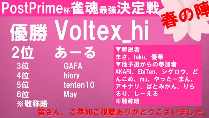 麻雀】次回はついにPostPrime杯雀魂最強決定戦!! ... | GAFA投資戦記のもう一人の方 | PostPrime